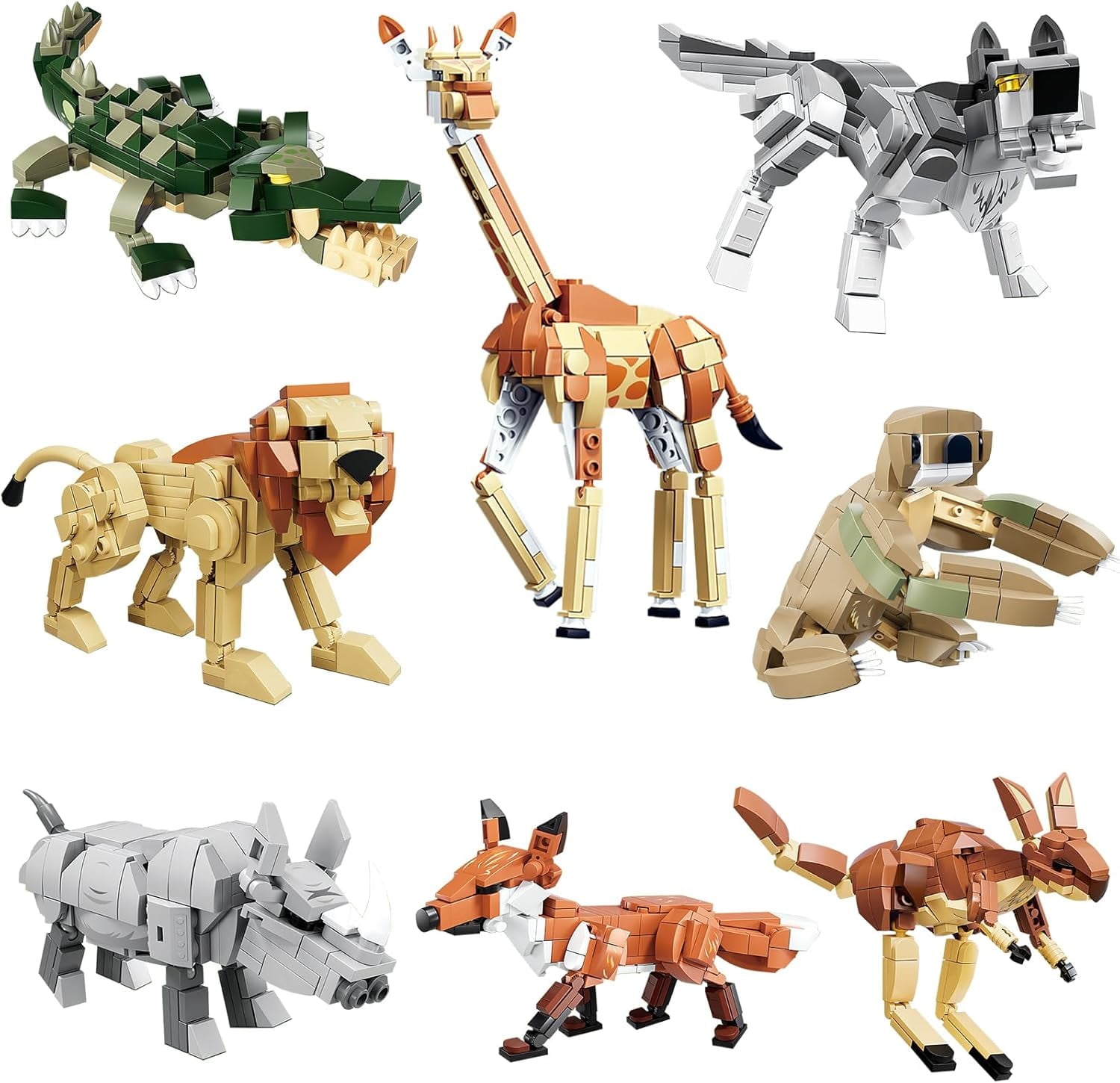 WEINIYA Animal Building Block Sets, Compatible with Lego Animal, 8 ...