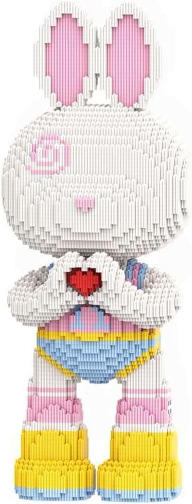 WEINIYA Animal Love Heart Rabbit Micro Building Blocks Set（8000PCS 55cm ...
