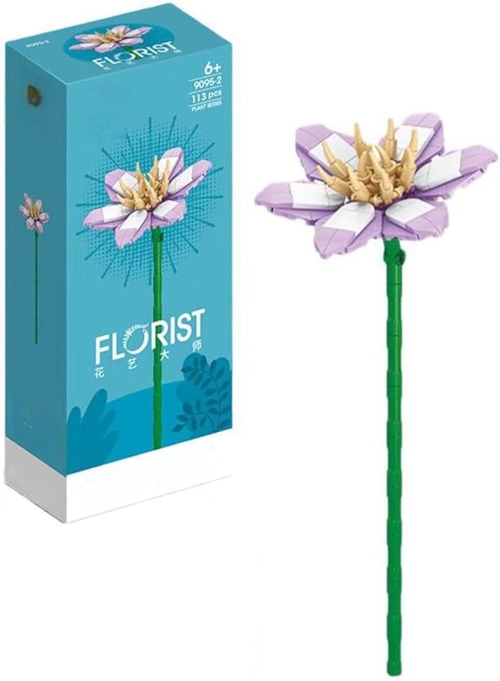 WEINIYA Bouquet Building Blocks Building Set, DIY Simulation Plant ...