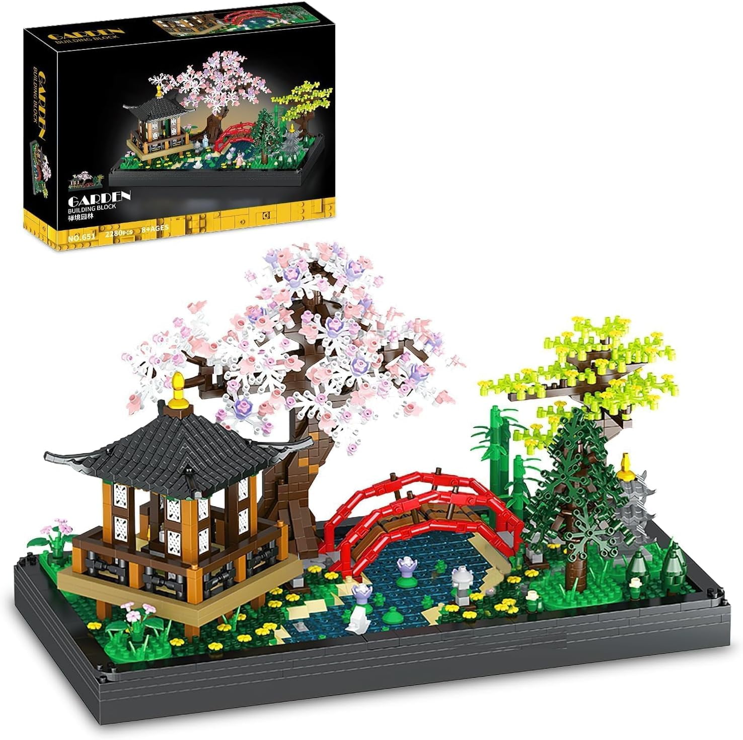 WEINIYA Cherry Blossom Bonsai Tree Building Set Tree House Model Sets ...