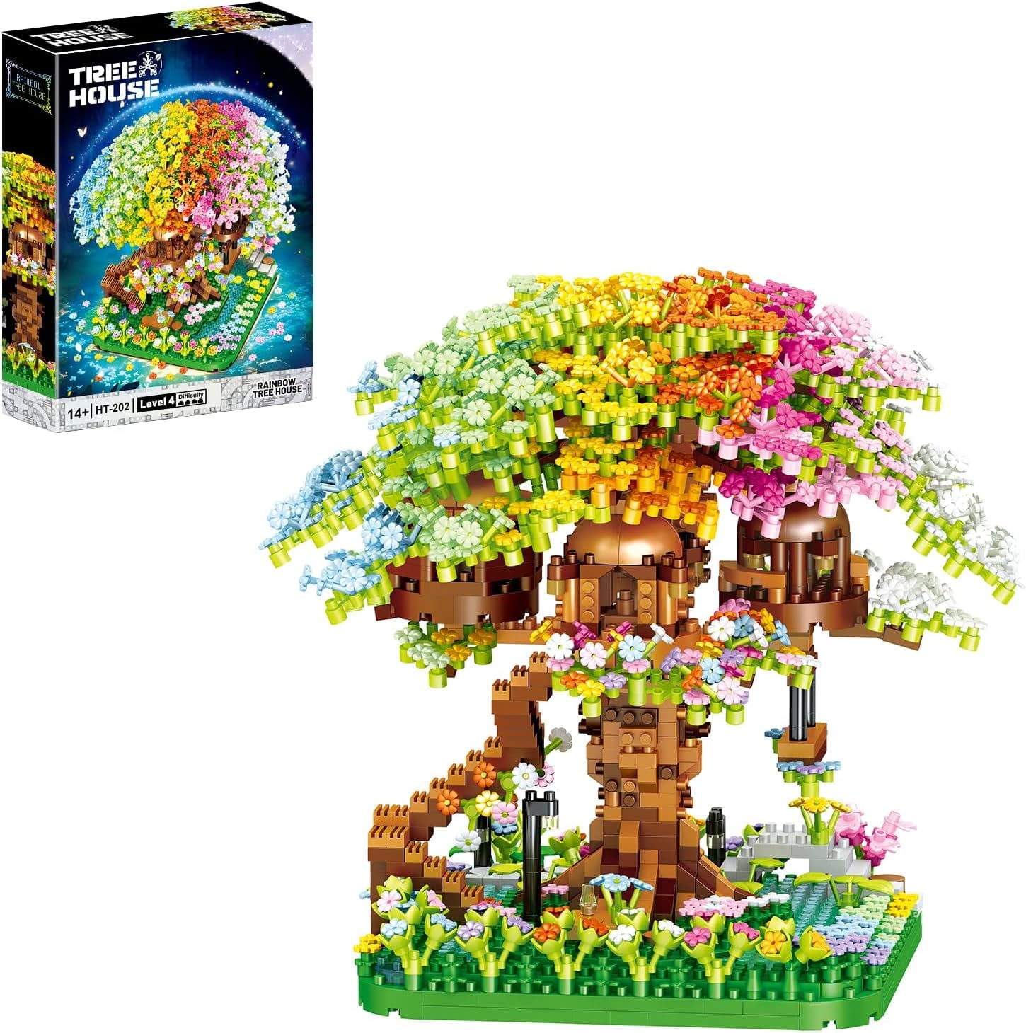 WEINIYA Cherry Blossom Tree Building Set,2229 Pcs Japanese Sakura Tree ...