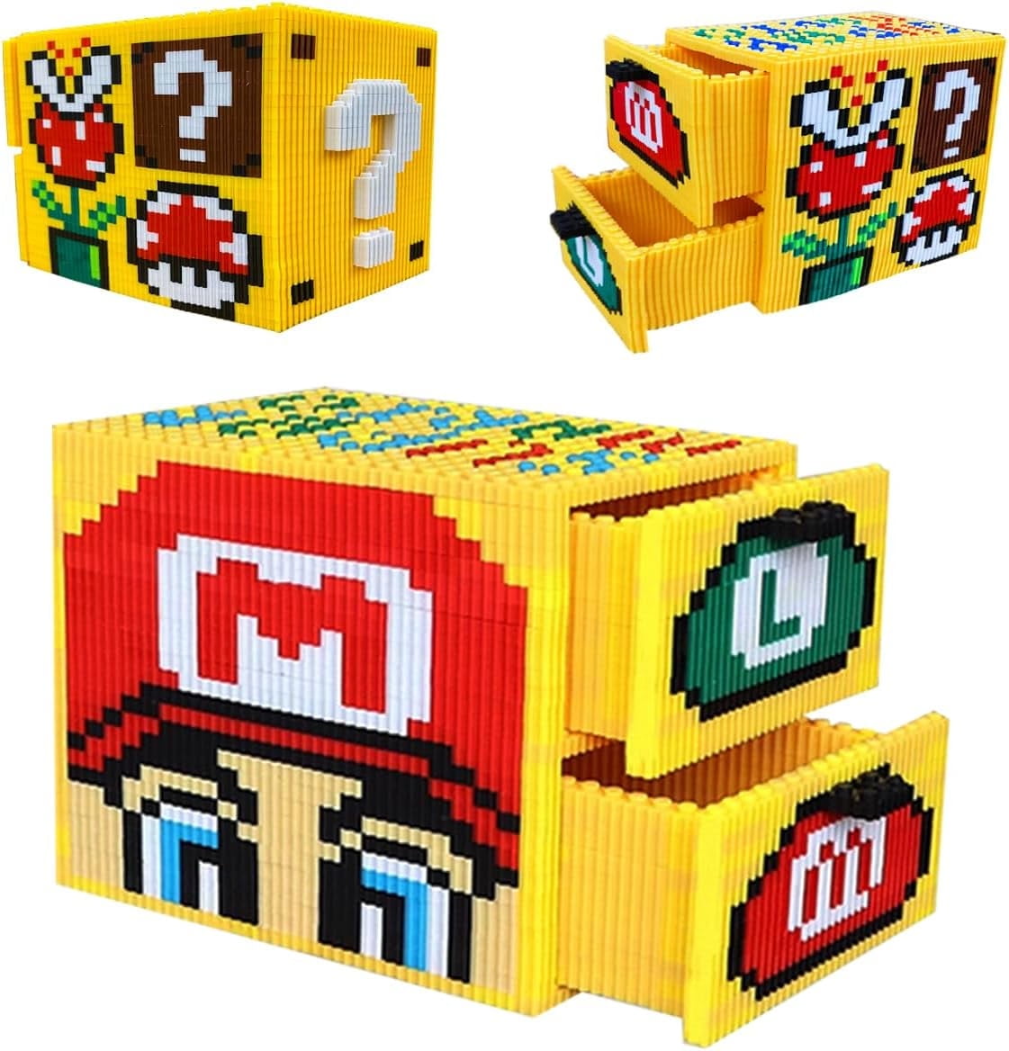 WEINIYA Creative Micro Brick Building Set (4500 Pieces), Storage Box ...