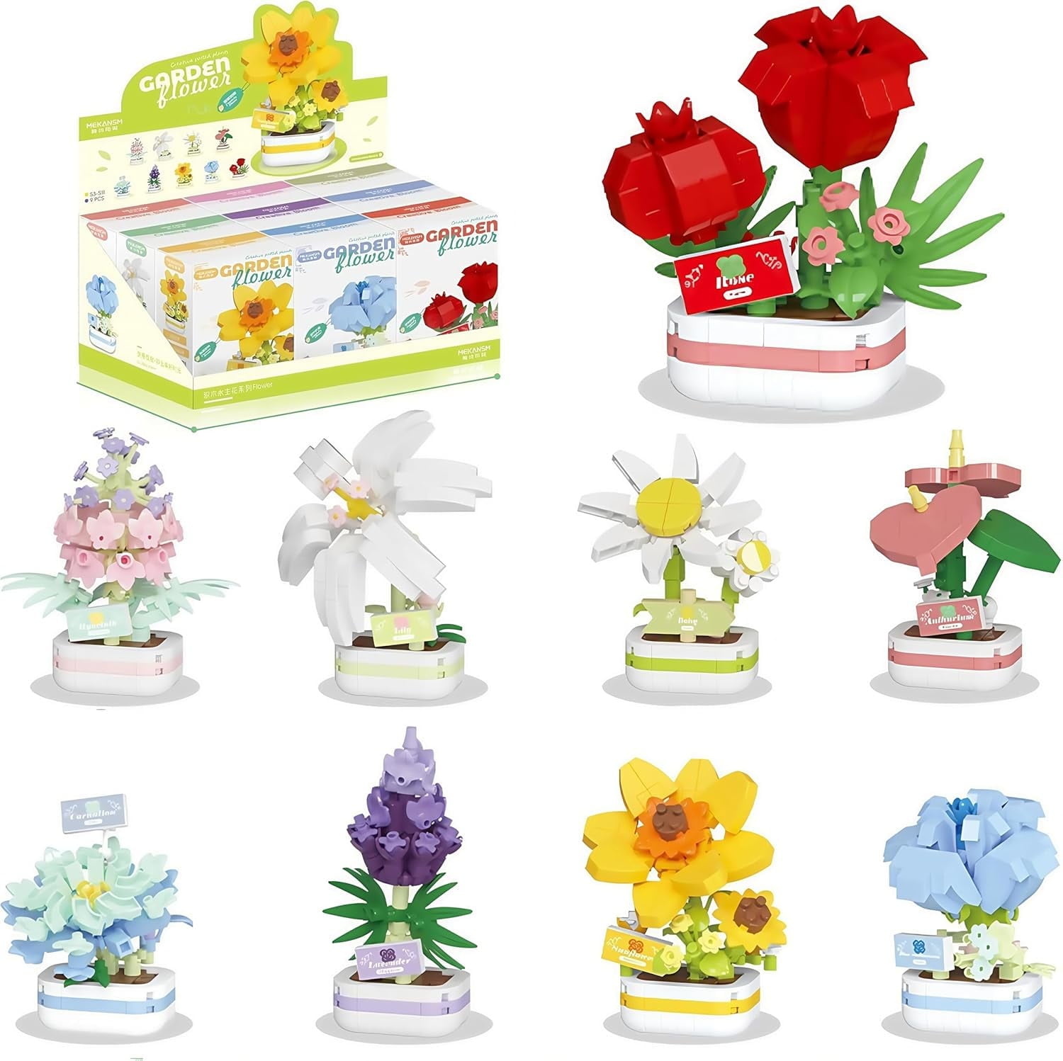 WEINIYA Mini Animals Building Block Sets, 9 Style Cute Miniature Dog ...