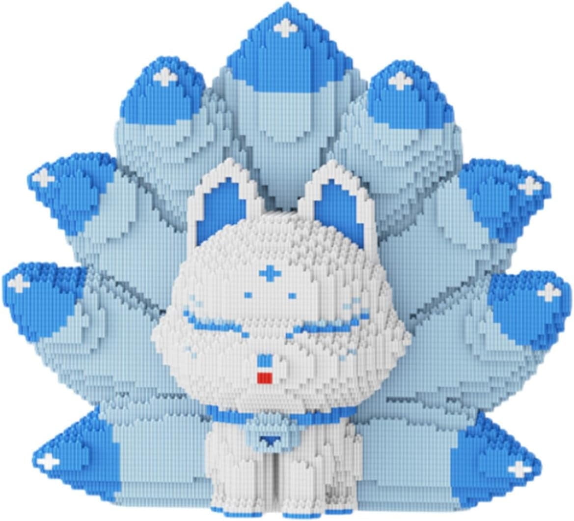 WEINIYA Nine Tailed Fox Animal Miniature Building Block Set, DIY mini ...