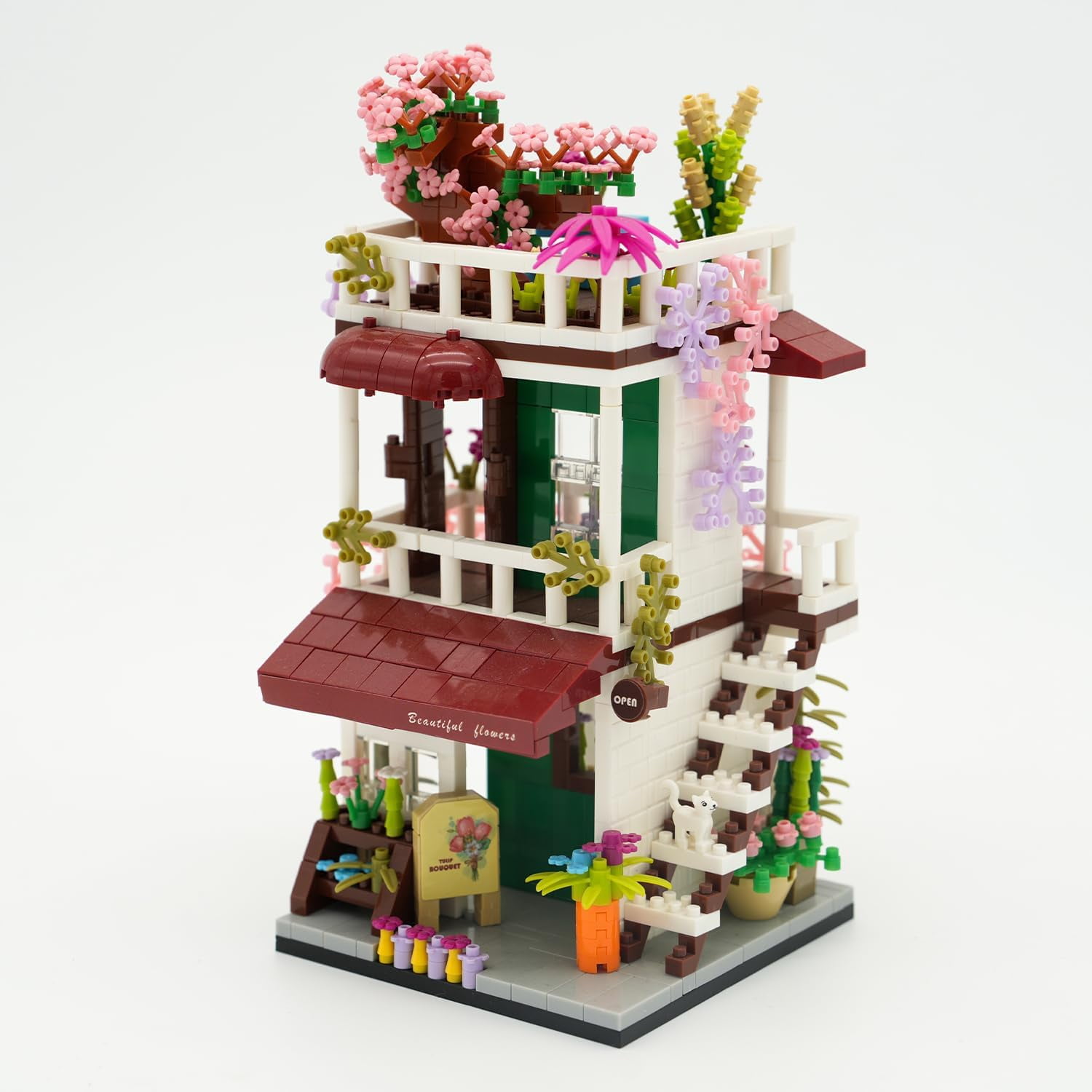 WEINIYA Streetscape Shop Building kit, (1036PCS) Mini Street View ...