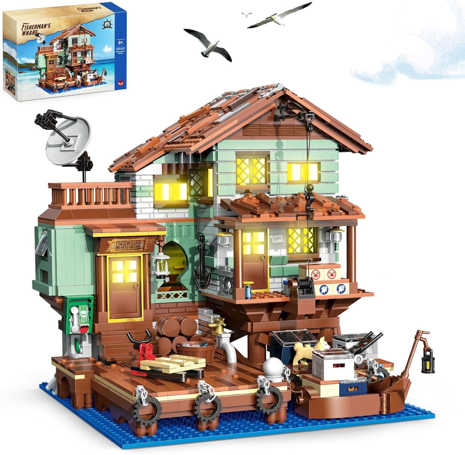 WEINIYA Tree House Bricks Model Toys Set, Forest House Building Blocks ...