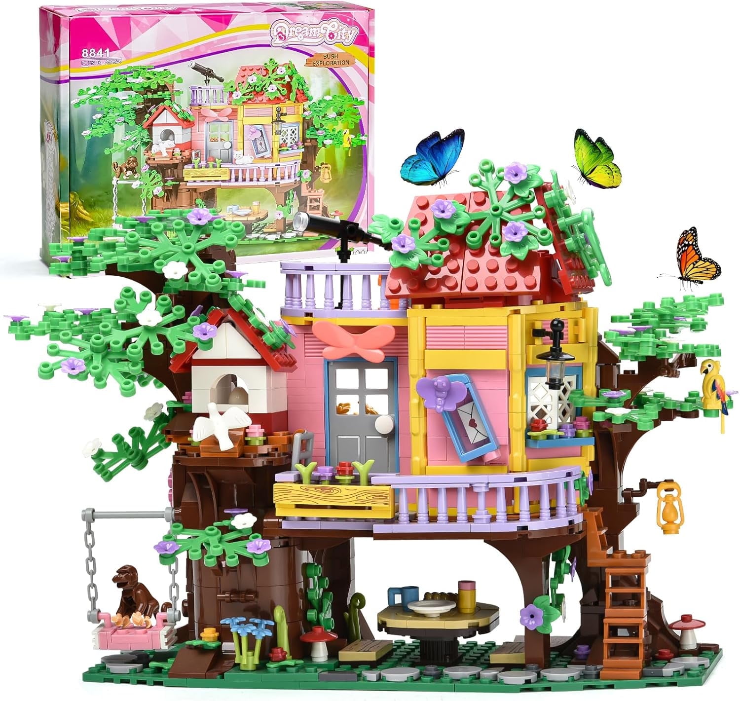 WEINIYA Trees House Building Set for Girls,Animals Tree Houses Model ...