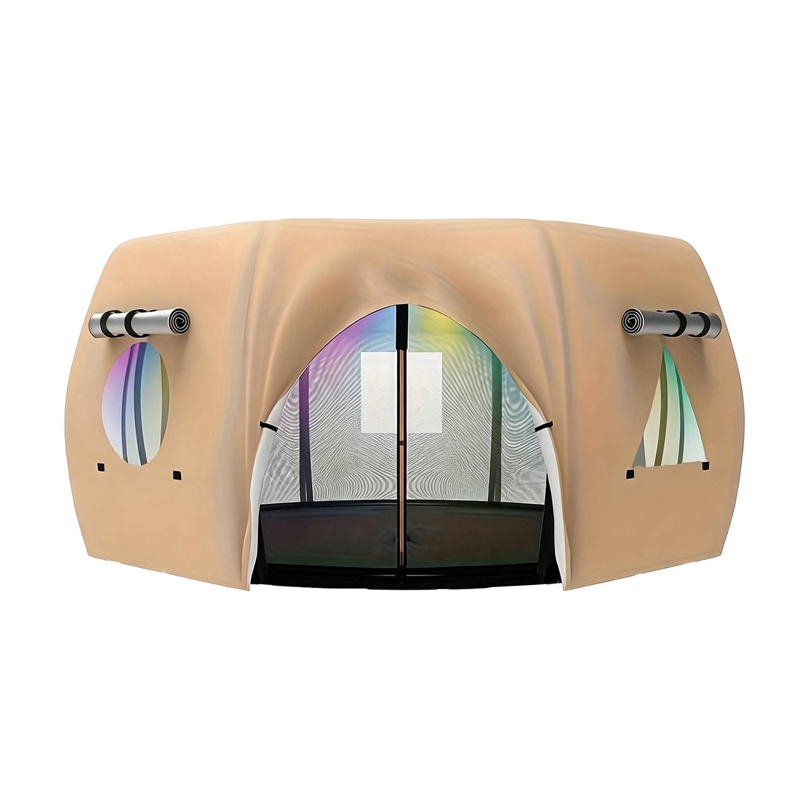 WEIOUKC Trampoline Cover with Rainproof Tent & Sunshade, Outdoor ...
