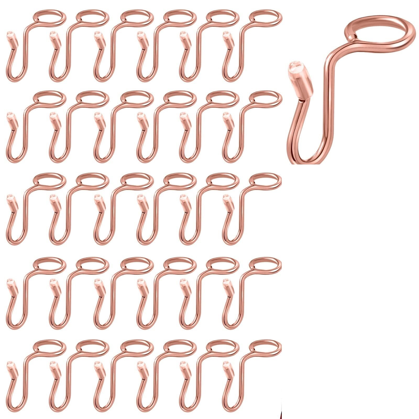 WEIPING 100 Pieces Clothes Hanger Connector Hooks, Metal Clips Extender ...