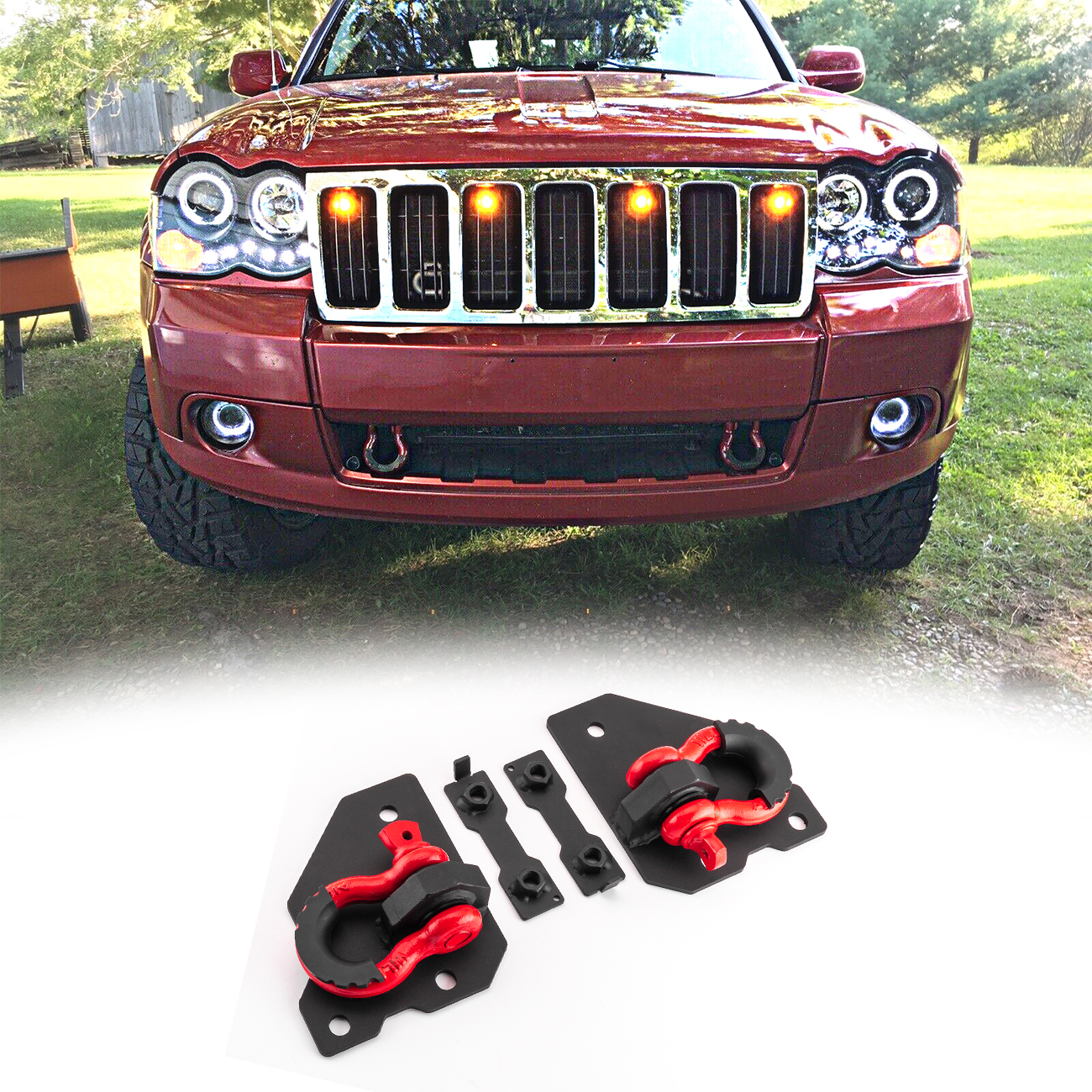 VEVOR Tractor Bolt on Hooks Compact Bolt on Grab Hook 1/4'' Thick D ...