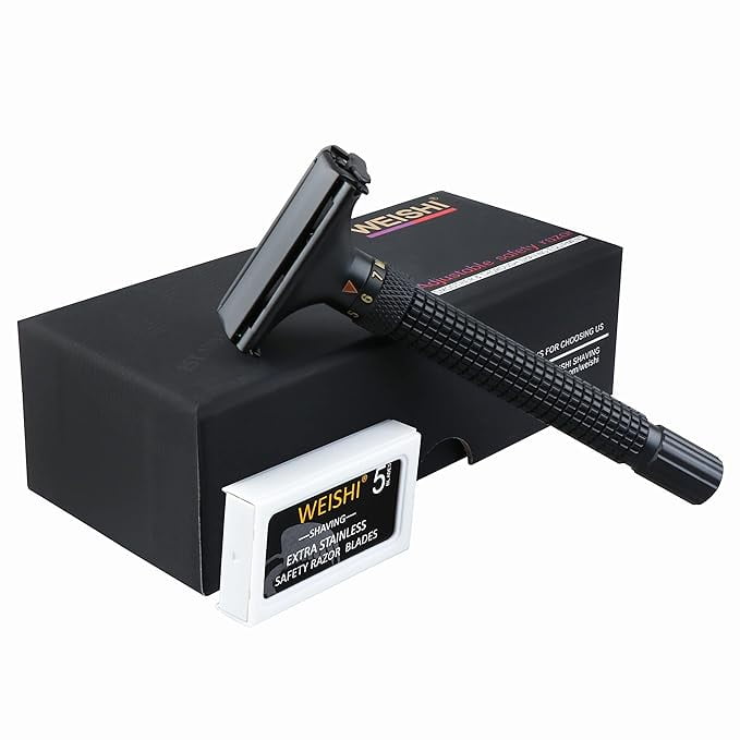 WEISHI Butterfly Open Double Edge Safety Razor Nostalgic Adjustable ...