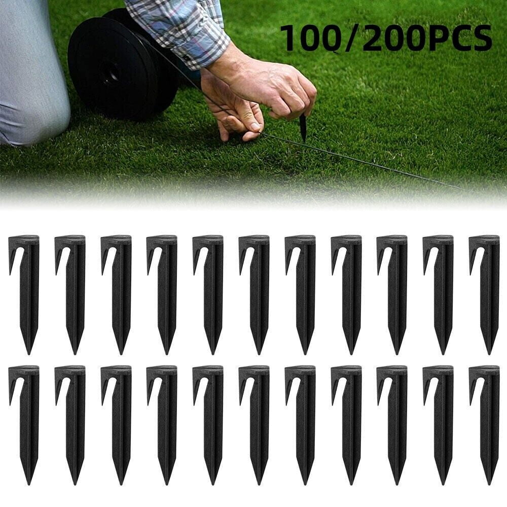 WEISIPU 100/200PCS Robotic Lawn Mower Wire Pegs Line Pegs 85 mm ...