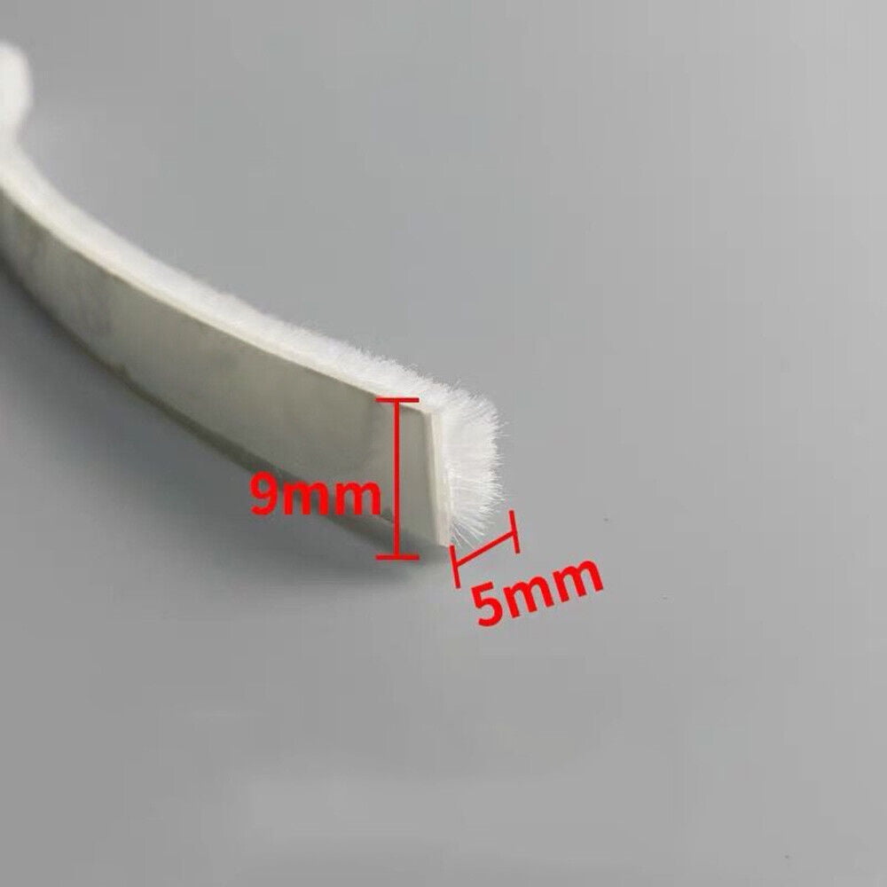 WEISIPU 10M Self-Adhesive Draught Excluder Brush Strip Casement Door ...