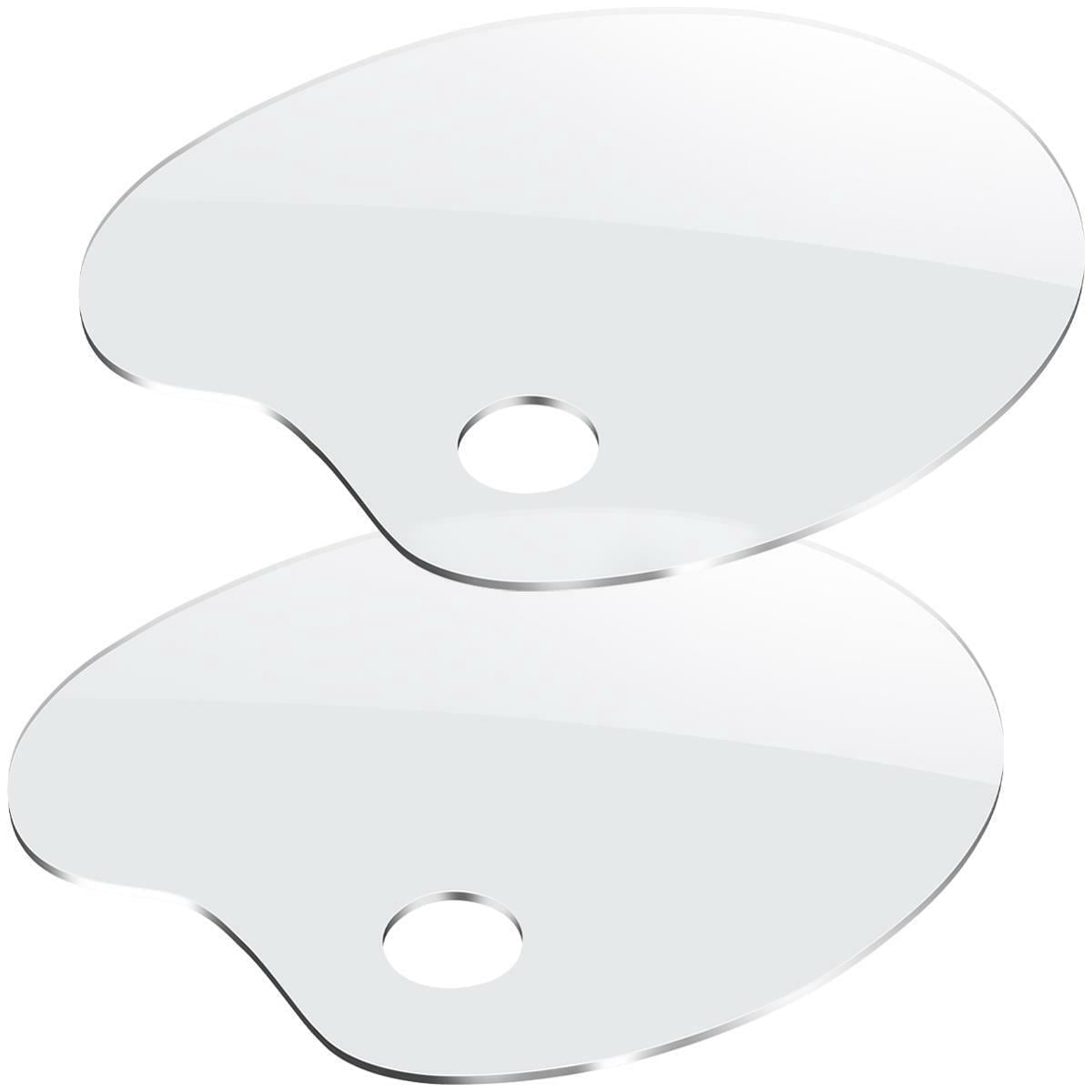 WEISIPU 2PCS Clean Paint Palette with Thumb Hole, Acrylic Paint Tray ...