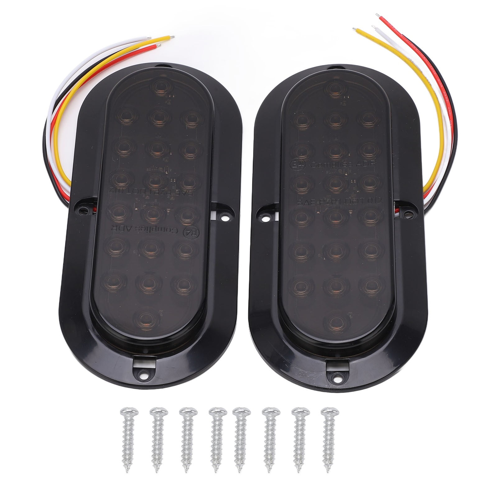 WEISIPU 2Pcs 20 LED Trailer Truck Stop/Turn/Tail Brake Lights 6" Oval ...