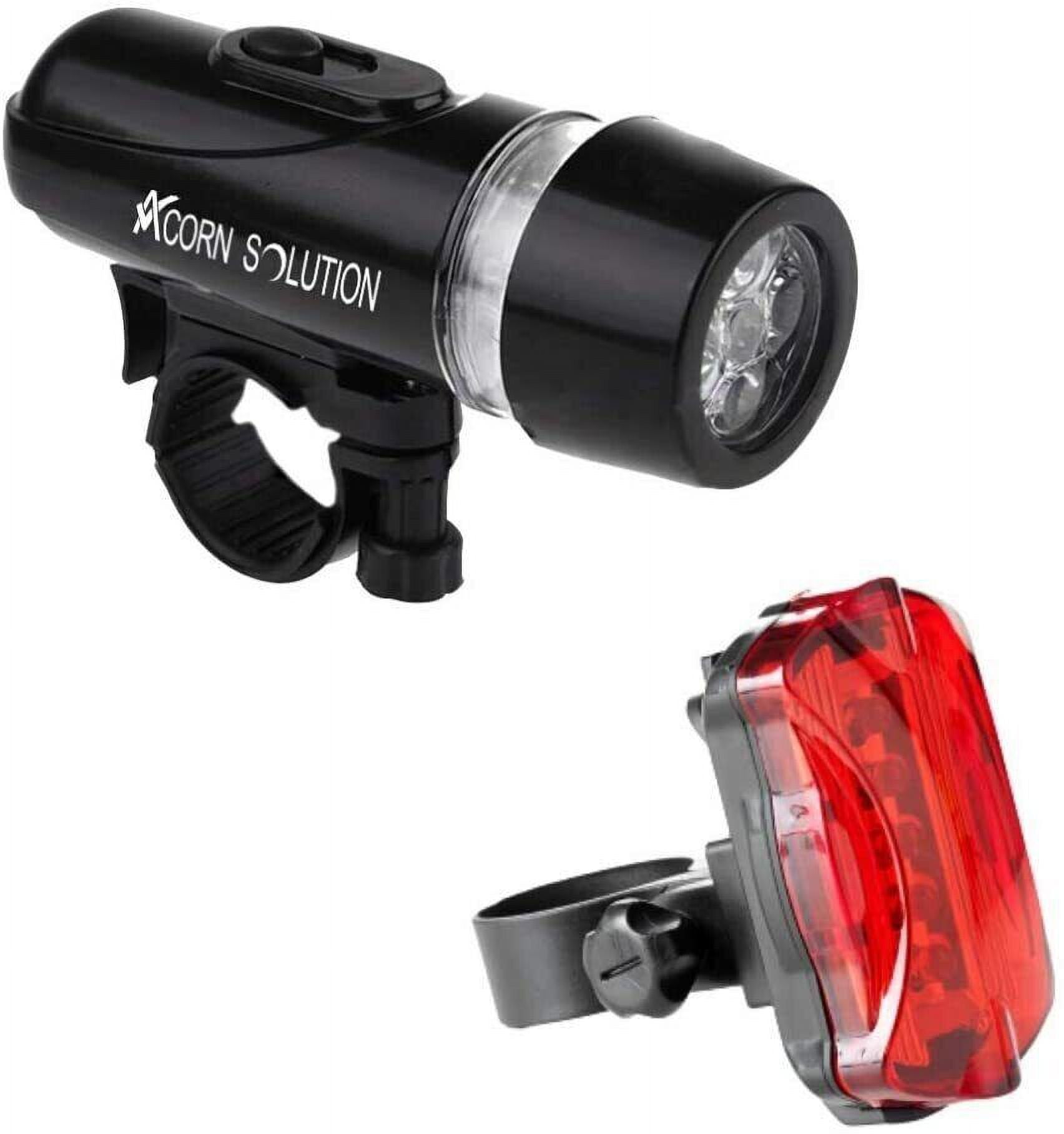 WEISIPU 5 LED MOUNTAIN BIKE LIGHTS BICYCLE TORCH FRONT & REAR LAMP ...