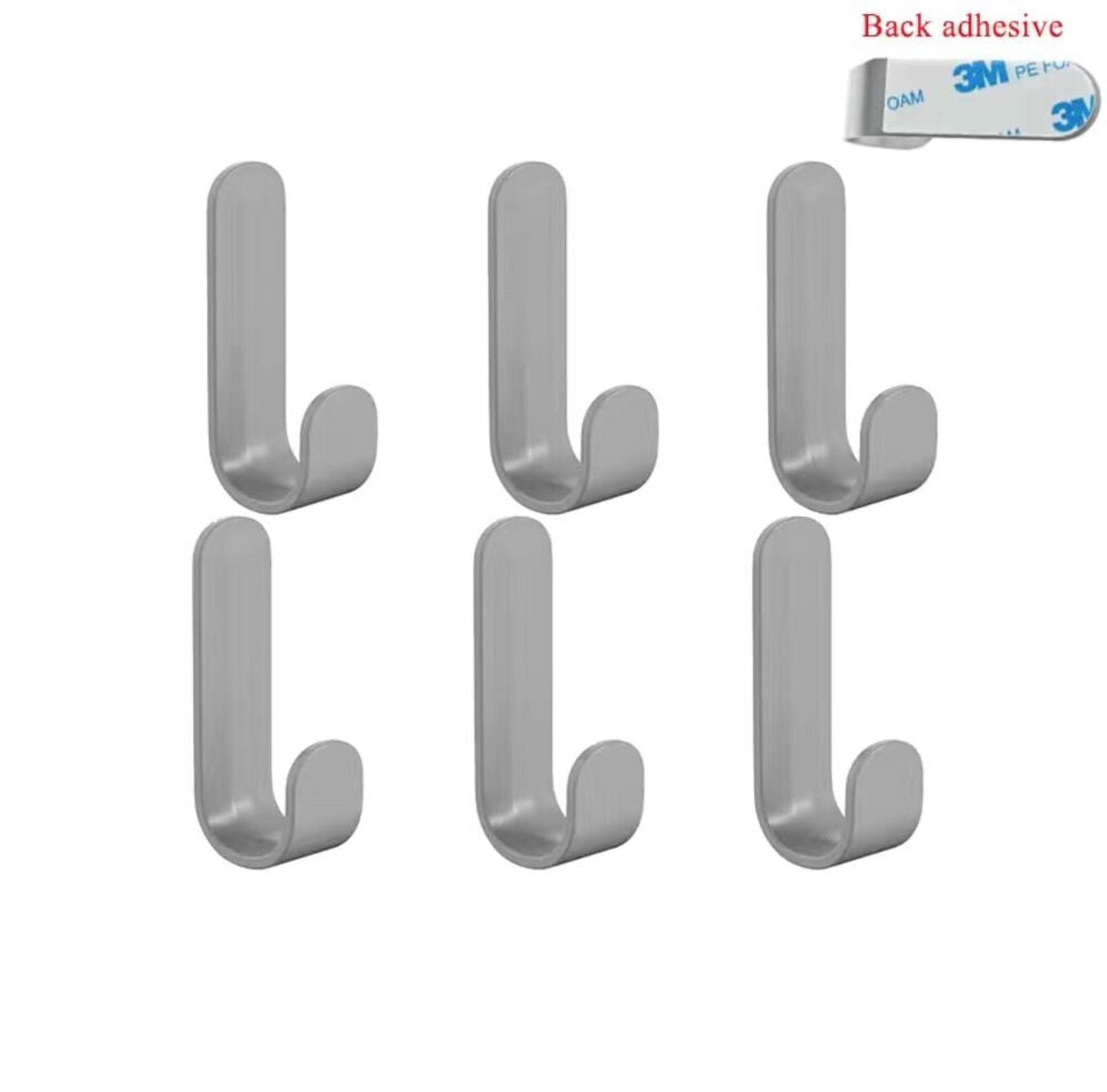 WEISIPU 6 PCS Strong Self Adhesive Hooks Set Stick On Wall Hanger Door ...
