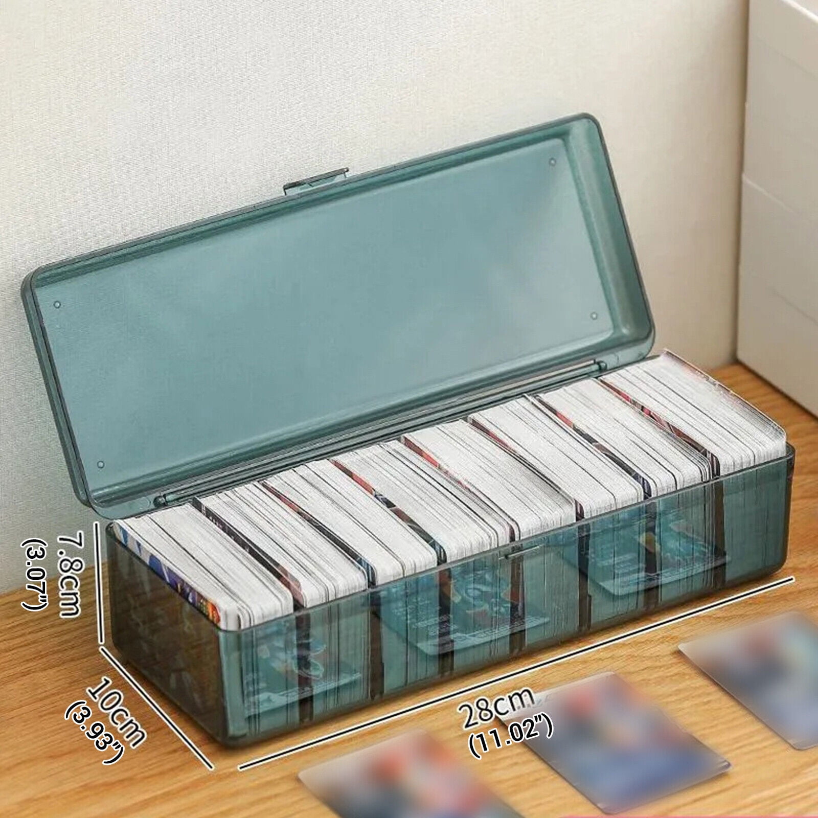 WEISIPU 700 Trading Card Storage Box with Dividers Baseball Card Holder ...