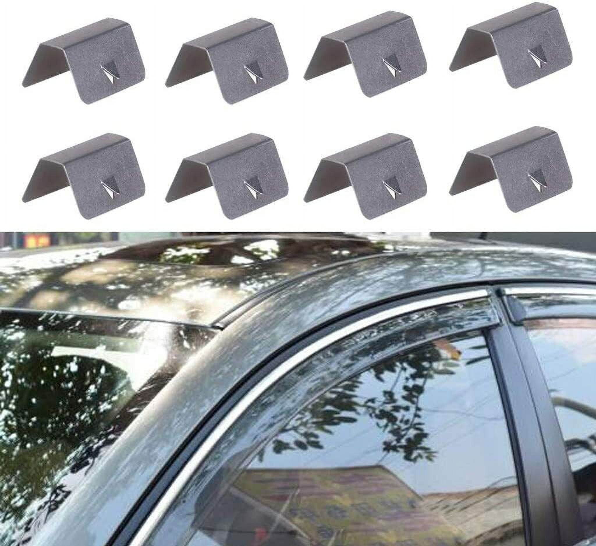 WEISIPU 8Pcs Car Wind Rain Deflector Clips Channel Fitting Fixing ...