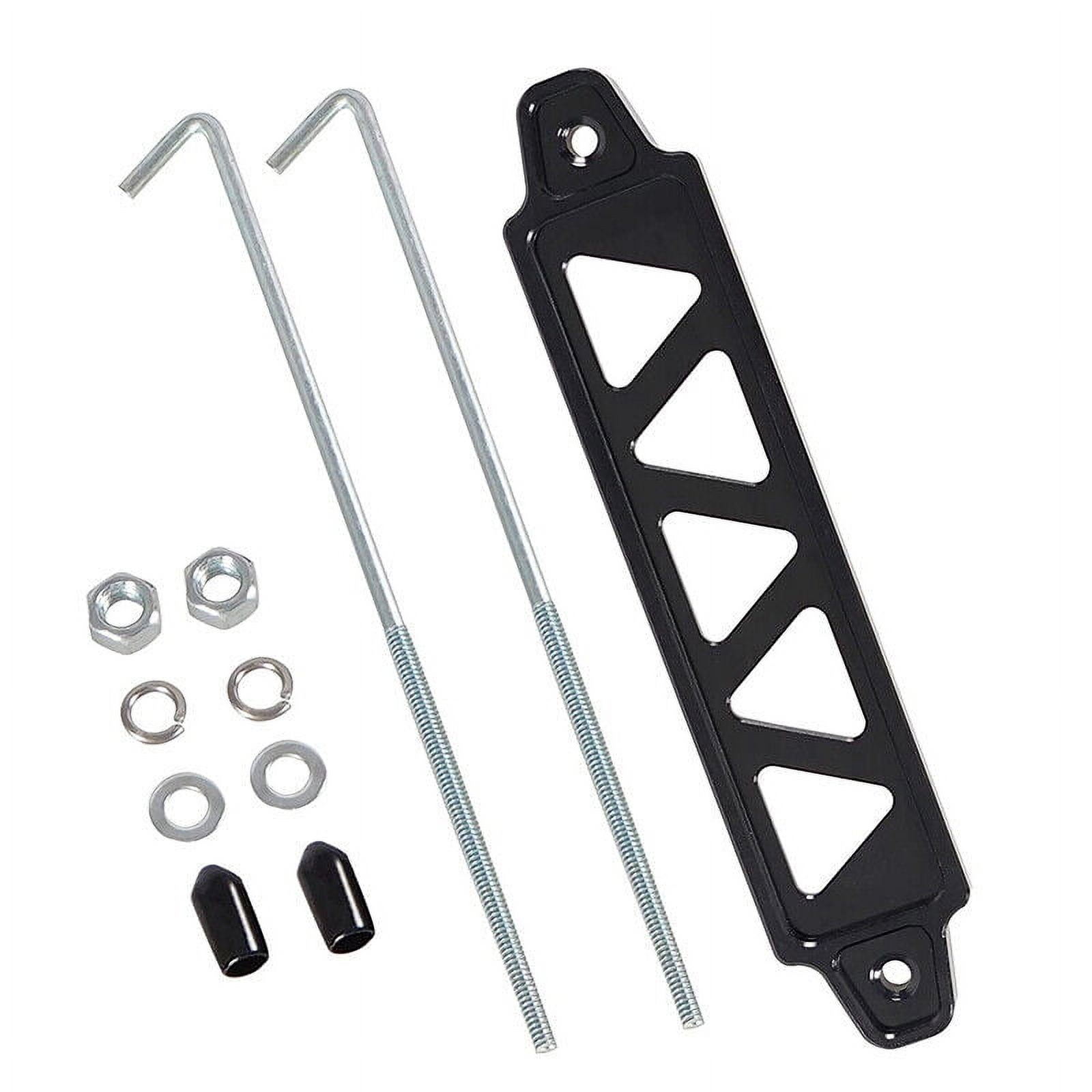 WEISIPU Black Billet Aluminum Battery Hold Down Mount Bracket Brace Bar ...