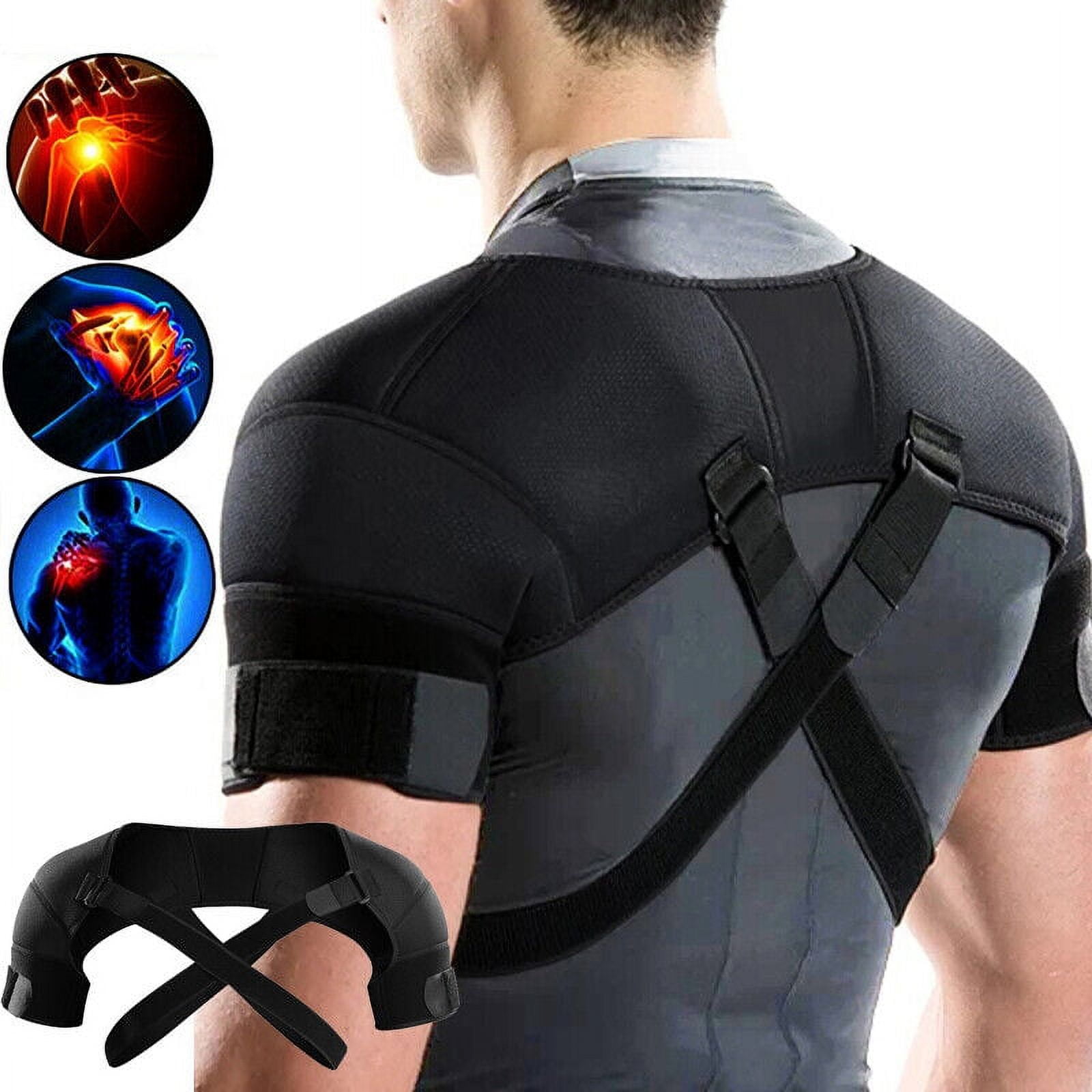 WEISIPU Adjustable Double Shoulder Brace, Support for Rotator Cuff, AC ...