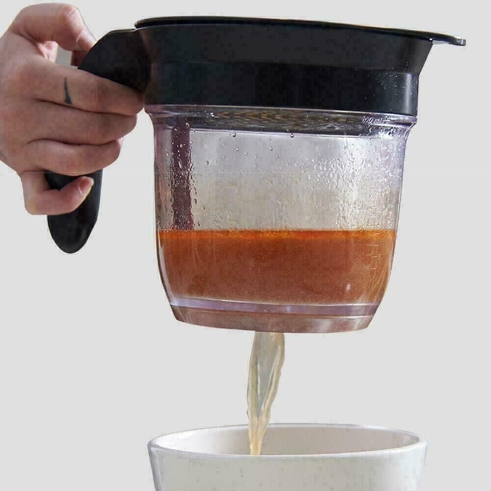 WEISIPU Fat Separator With Bottom Release, 4 Cup Gravy Separator for ...