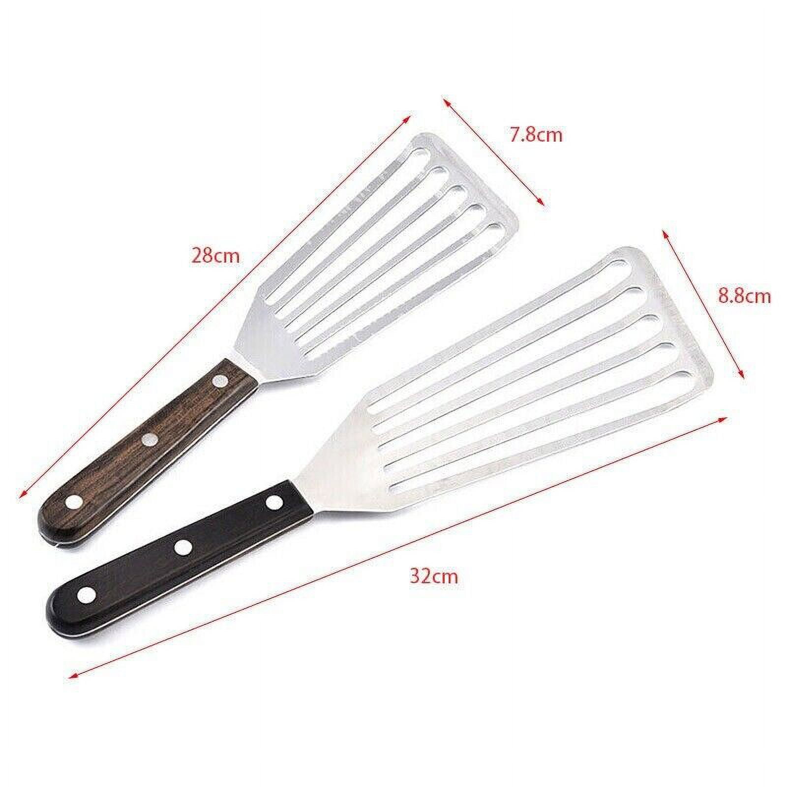 WEISIPU Fish Spatula Stainless Steel Barbecue Turner,Metal Slotted ...