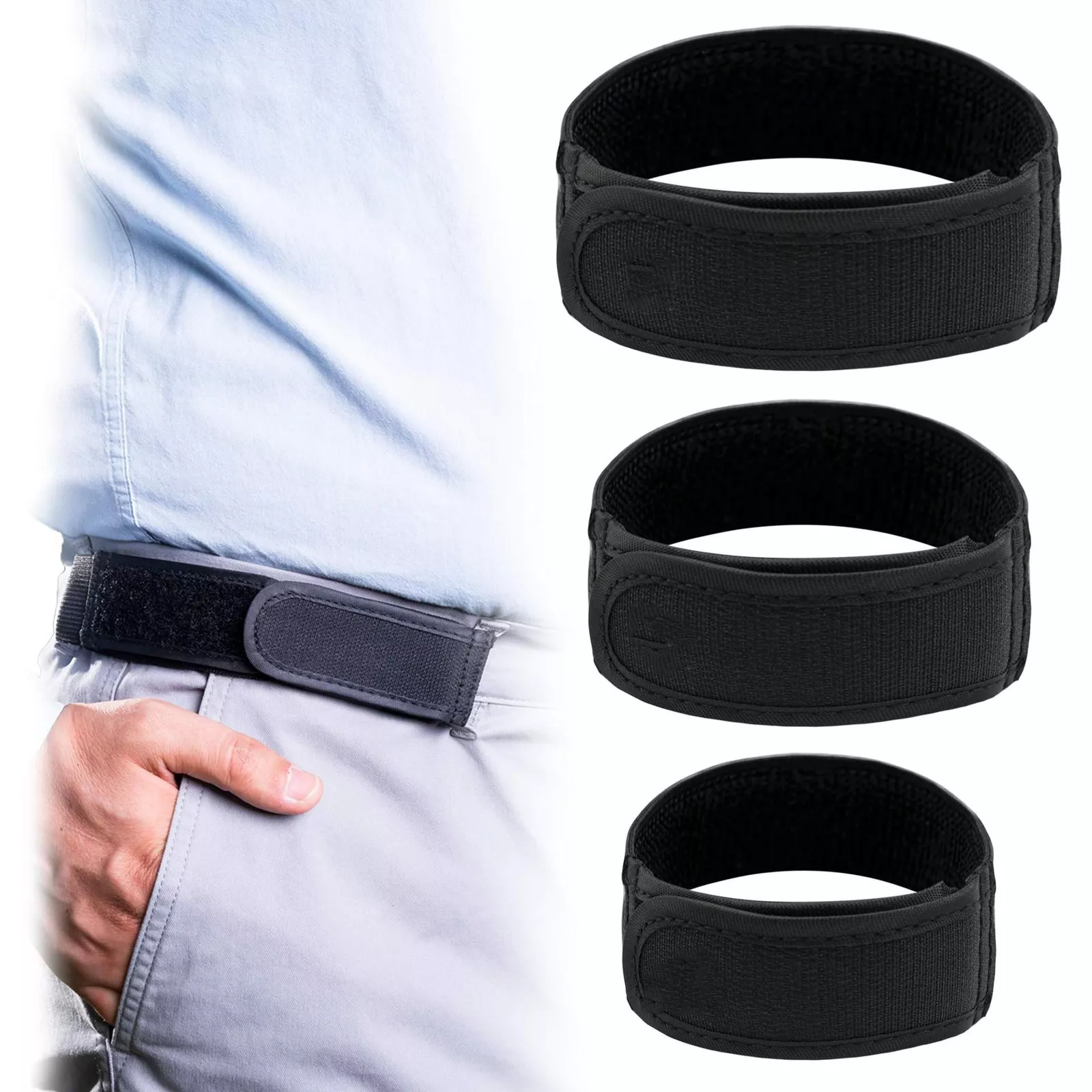 WEISIPU No Buckle Elastic Belts Fits 1 inch Belt Loops Buckle Free ...