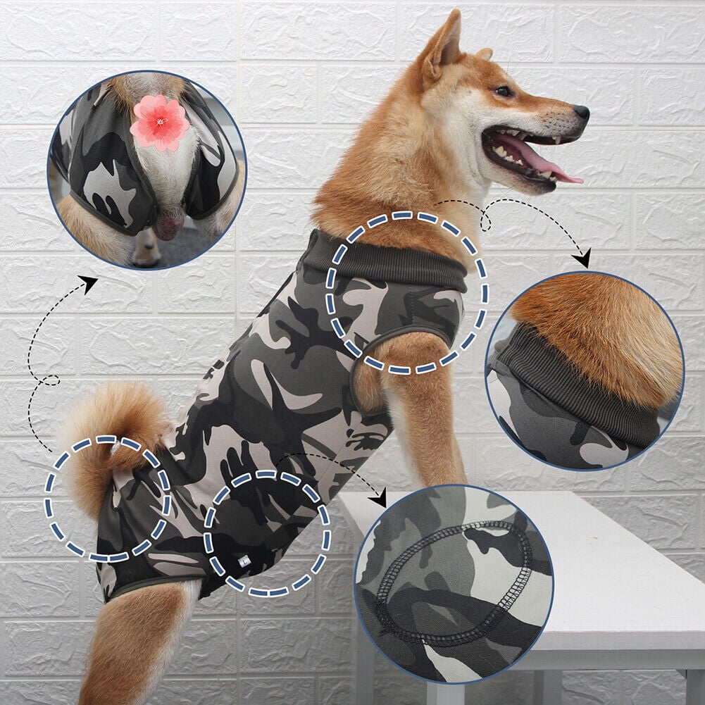 WEISIPU Pet Dog Recovery Suit Wound Protector Medical Surgical Clothe ...