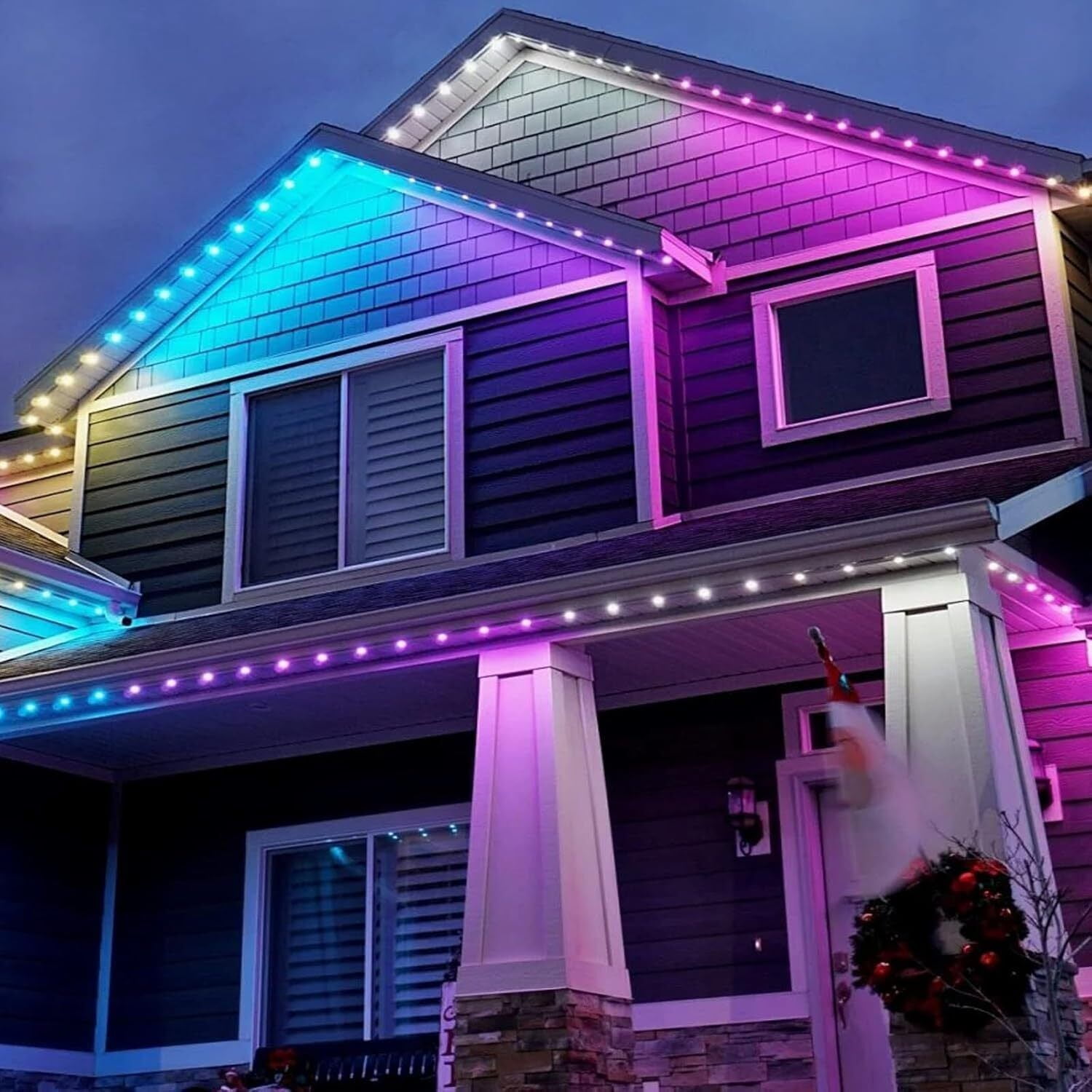 WEISIPU Smart Rainbow LED Permanent Outdoor Light Waterproof Holiday ...