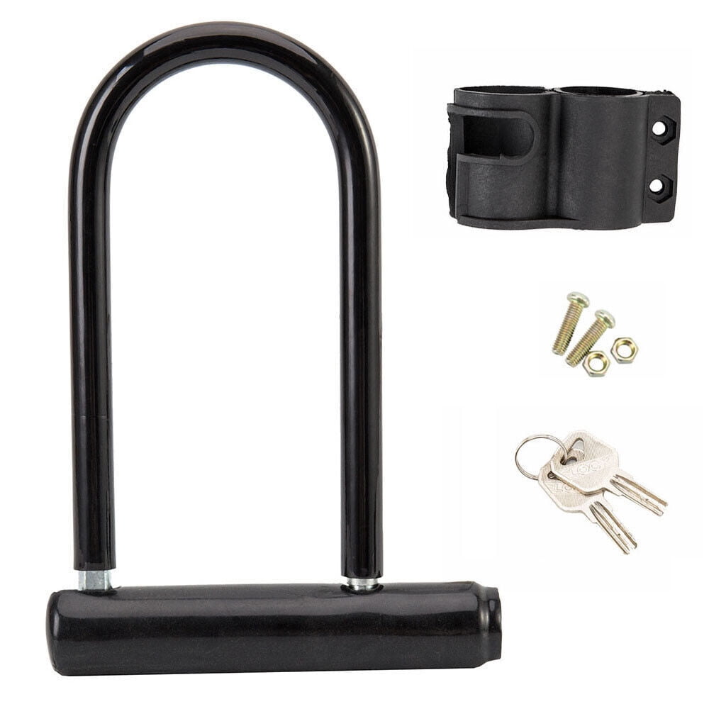 WEISIPU U Shaped Bike Lock With Two Keys Heavy Duty Cable With Bracket ...