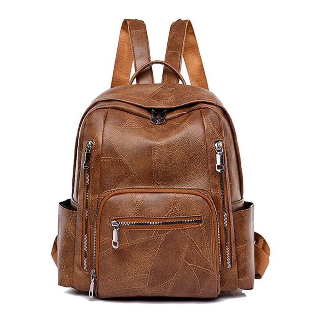WEISIPU Vintage Women Ladies Soft Leather Casual Rucksack Shoulder Bag ...