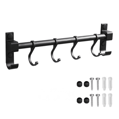 WEISIPU Wall Mounted Kitchen Utensils Pan Pot Hanging Rail Rack 4/6/8 ...
