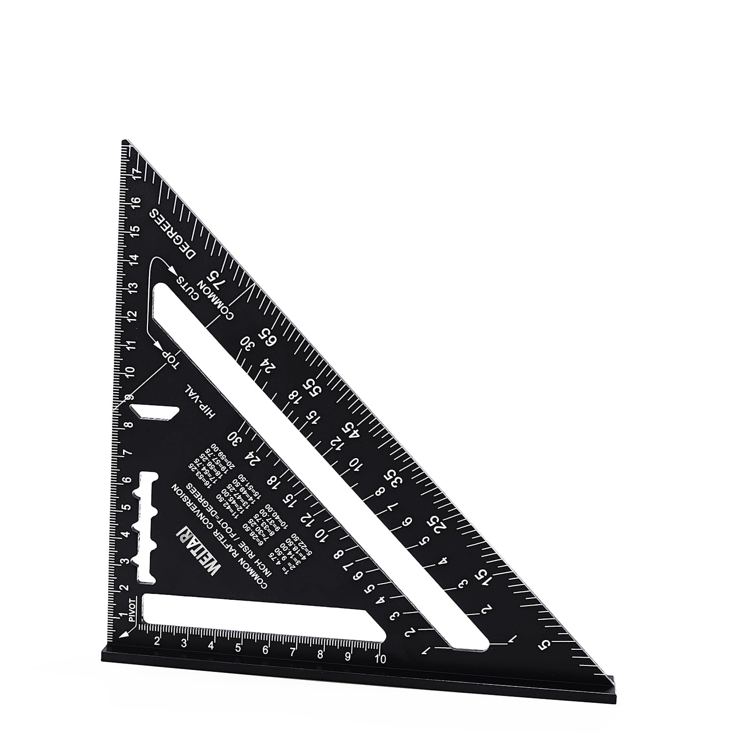 WEITARI 7 inch Rafter Square Triangle Ruler Angle Ruler Aluminum Alloy ...