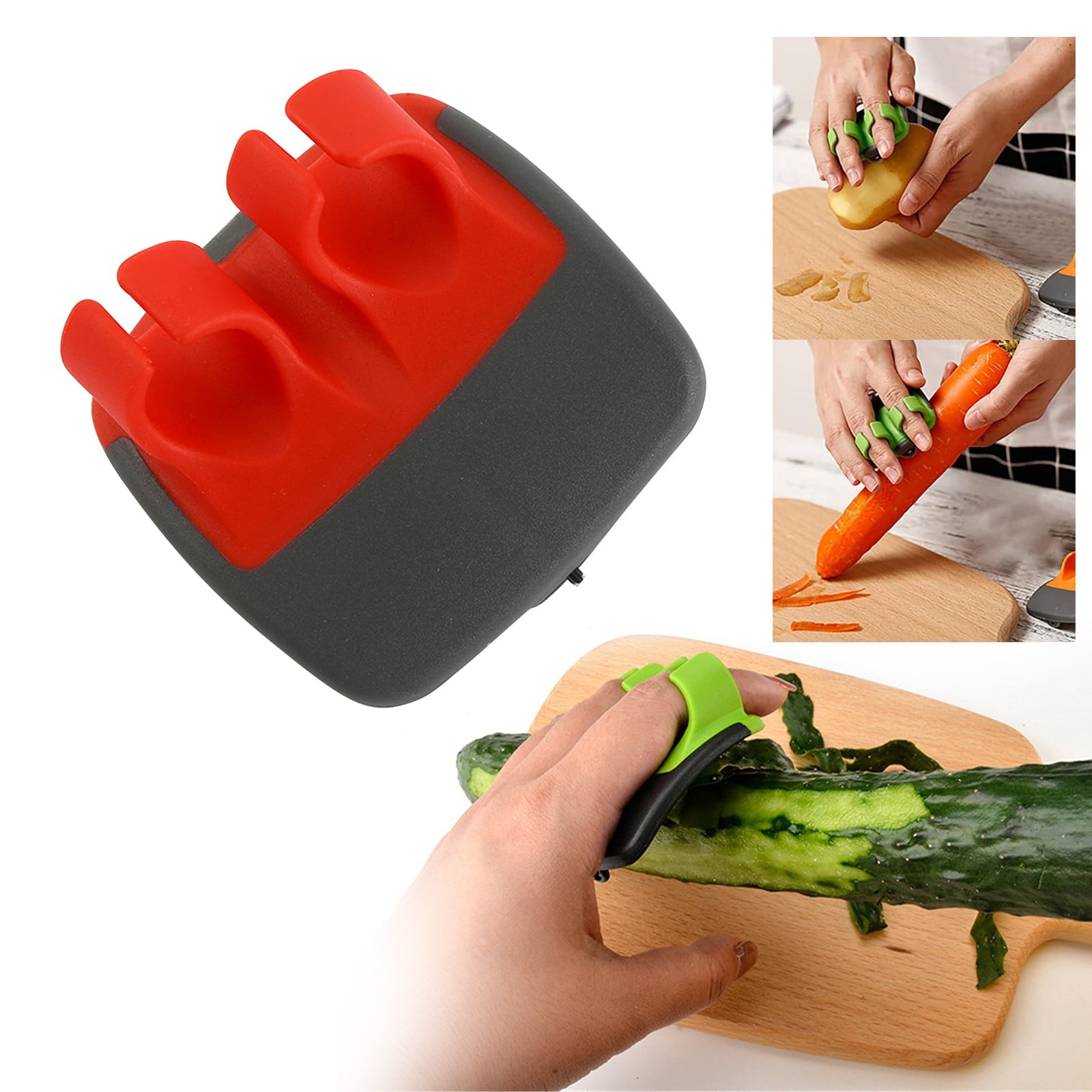 WEIWEIGG Finger-Grip Vegetable Peeler, 304 Stainless Steel Blade with ...