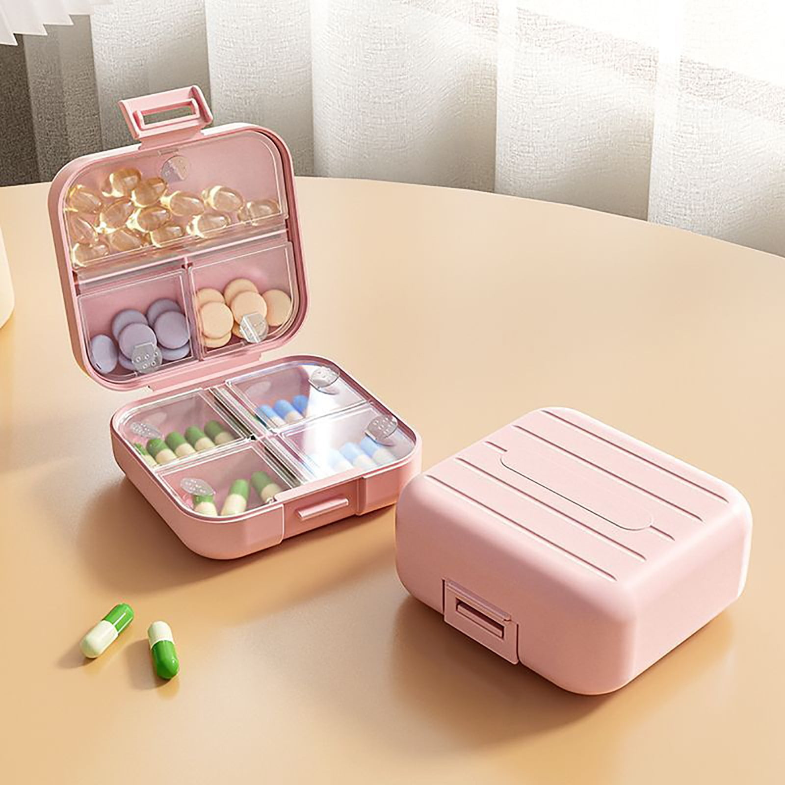 WEIWEIGG Pill Organizer, Vitamin Planner, Large Compartments, Travel ...