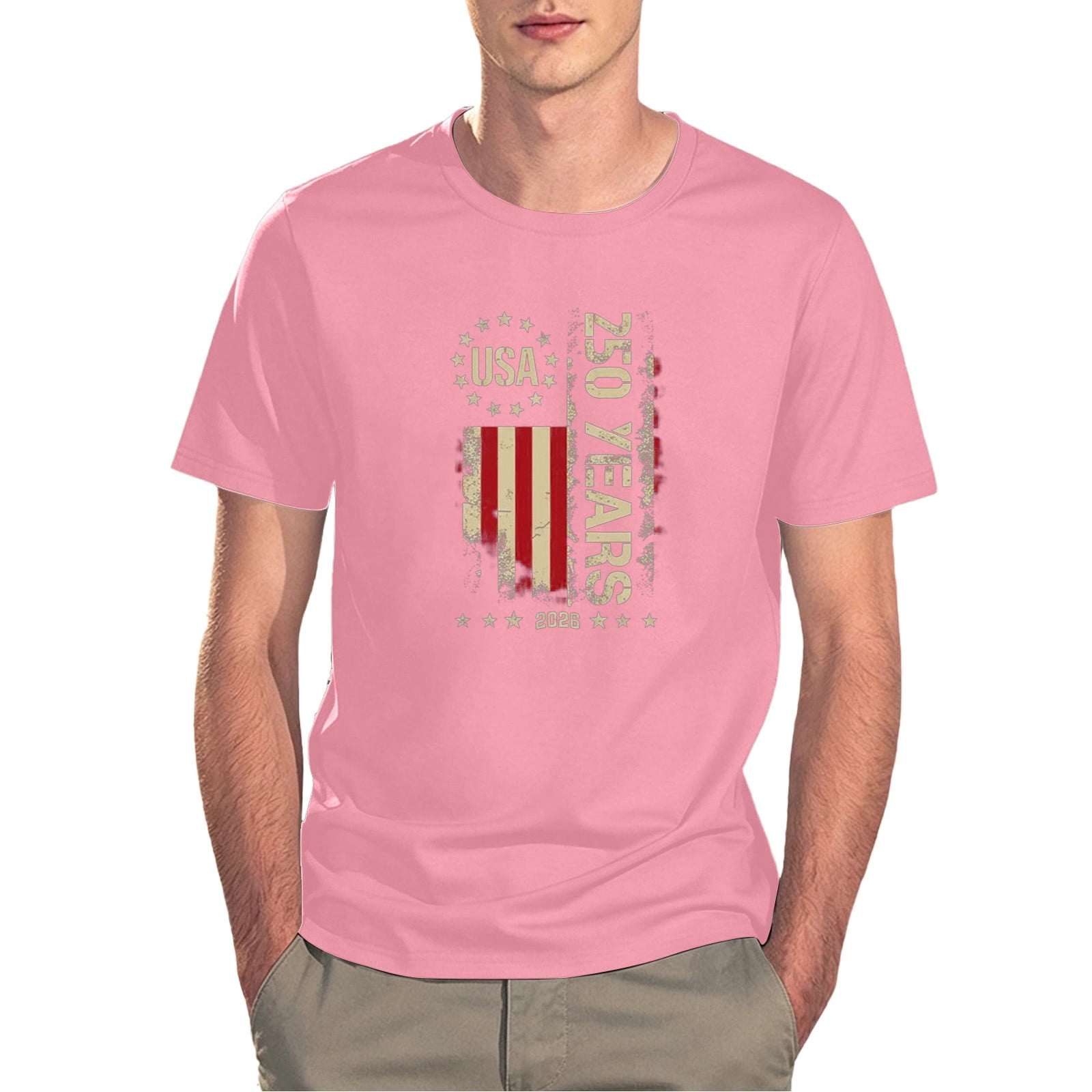 WEIWEN Mens 4th of July T Shirts Big and Tall Casual 250 Anniversary ...