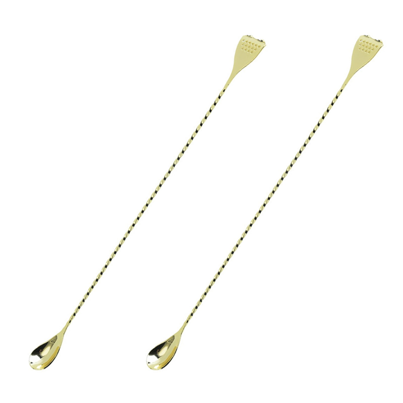 WEIXF 2PCS Spoon Mixing Spoon 304 Stainless Steel Long Bar Ice Spoon ...
