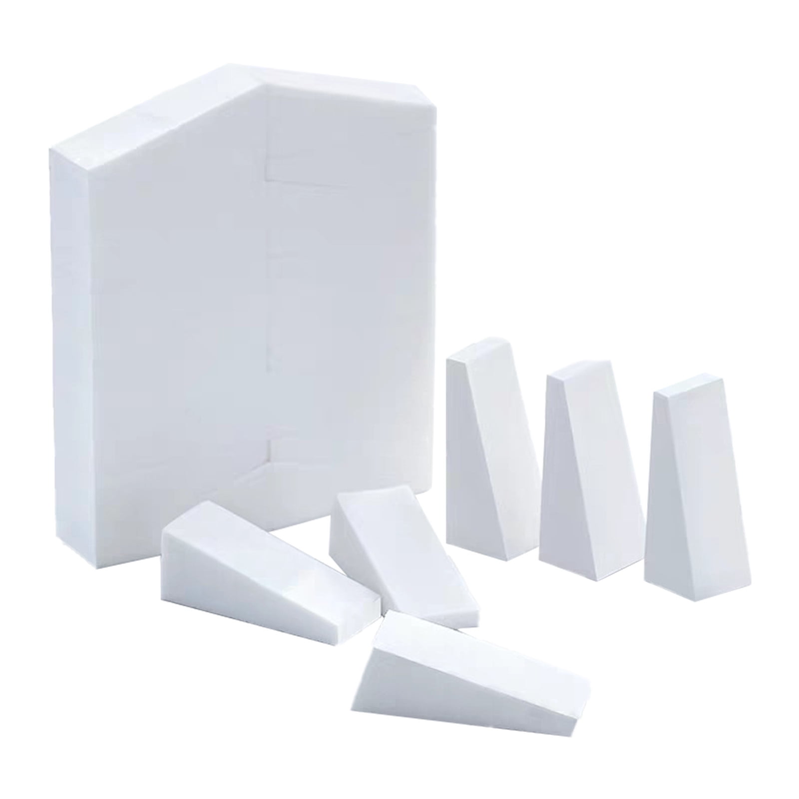 WEIXF 2pc 24 Cut Triangle Powder Puff Non Latex Meets Water Becomes ...