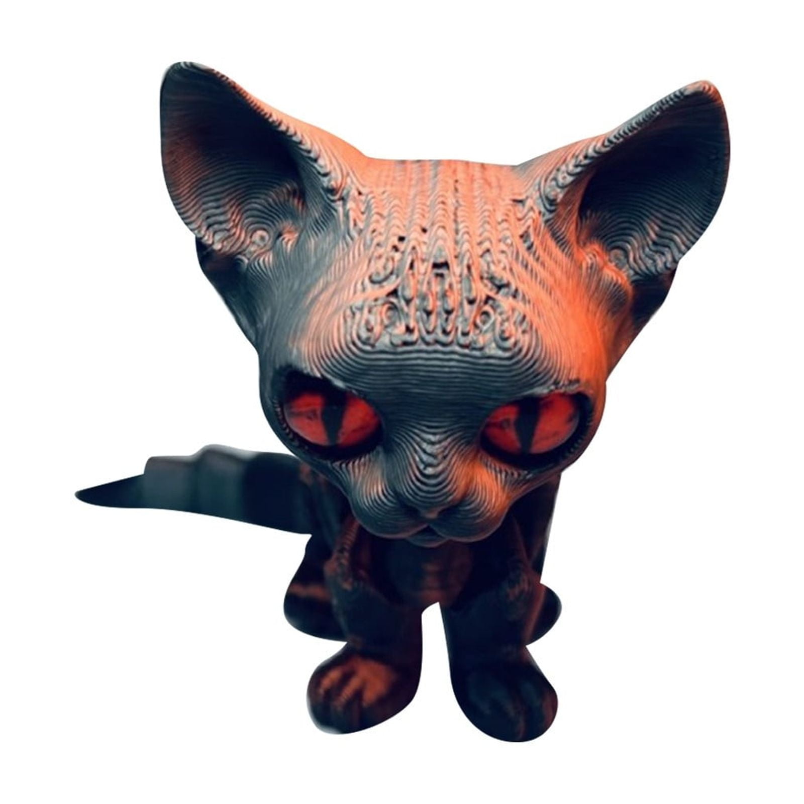 WEIXF 3D Printed Sphynx Cat, Movable Hairless Cat Figurine Animal ...