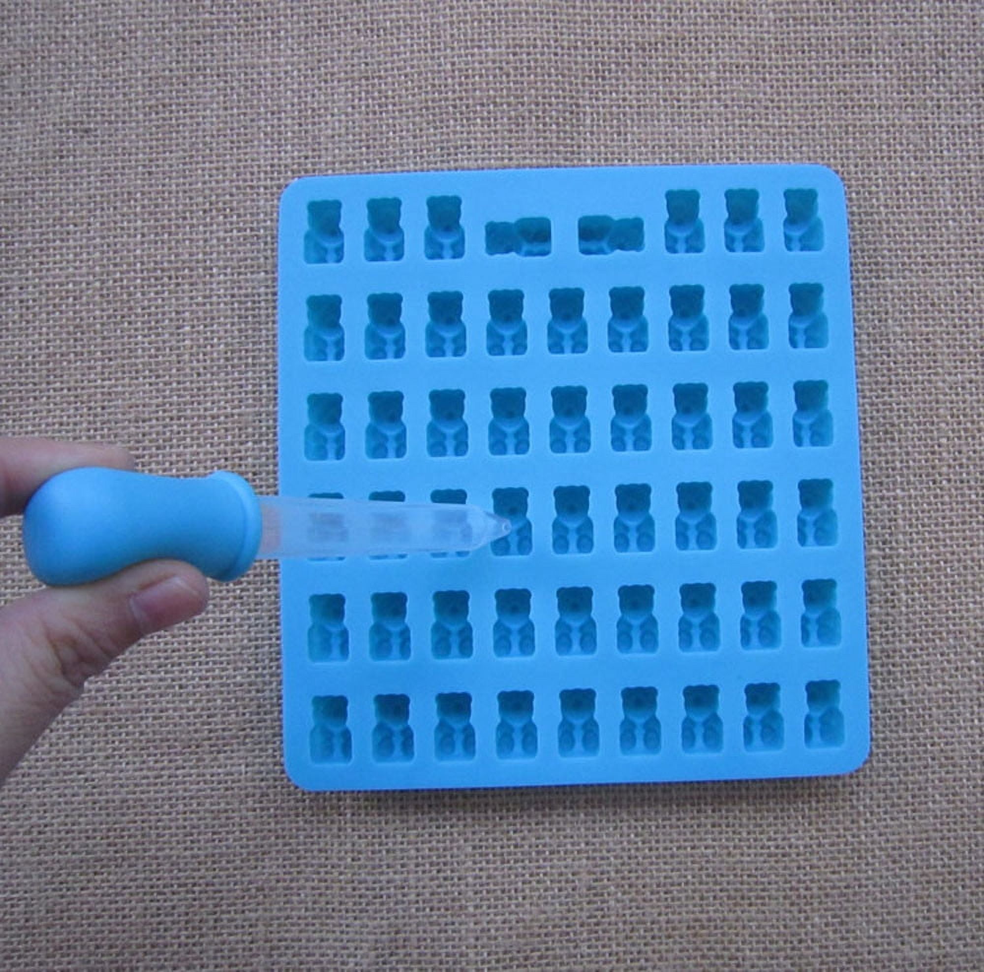 WEIXF 53 Cavity Silicone Gummy Bear Chocolate Candy Maker Ice Tray ...