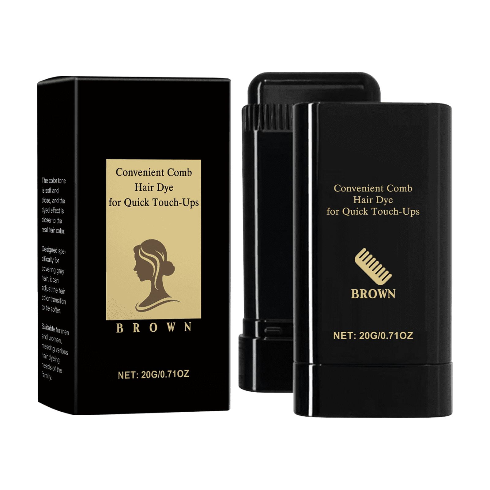 WEIXF Black Hair Dye Stick to Cover Gray Hair Temporary Hair Dye Pen ...