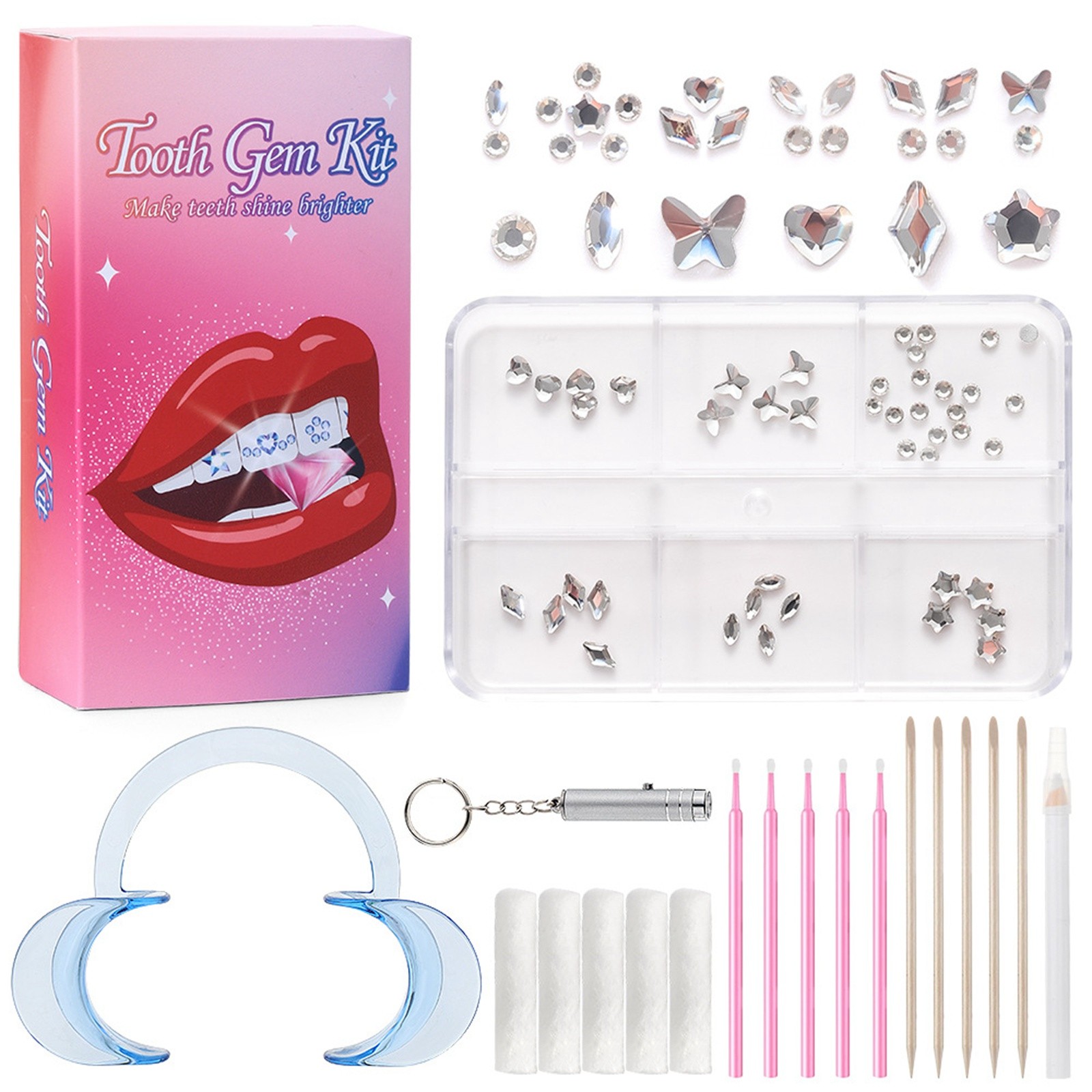 WEIXF Colored Drill Teeth Decoration Inlay Drill Tool DIY Set Tooth ...
