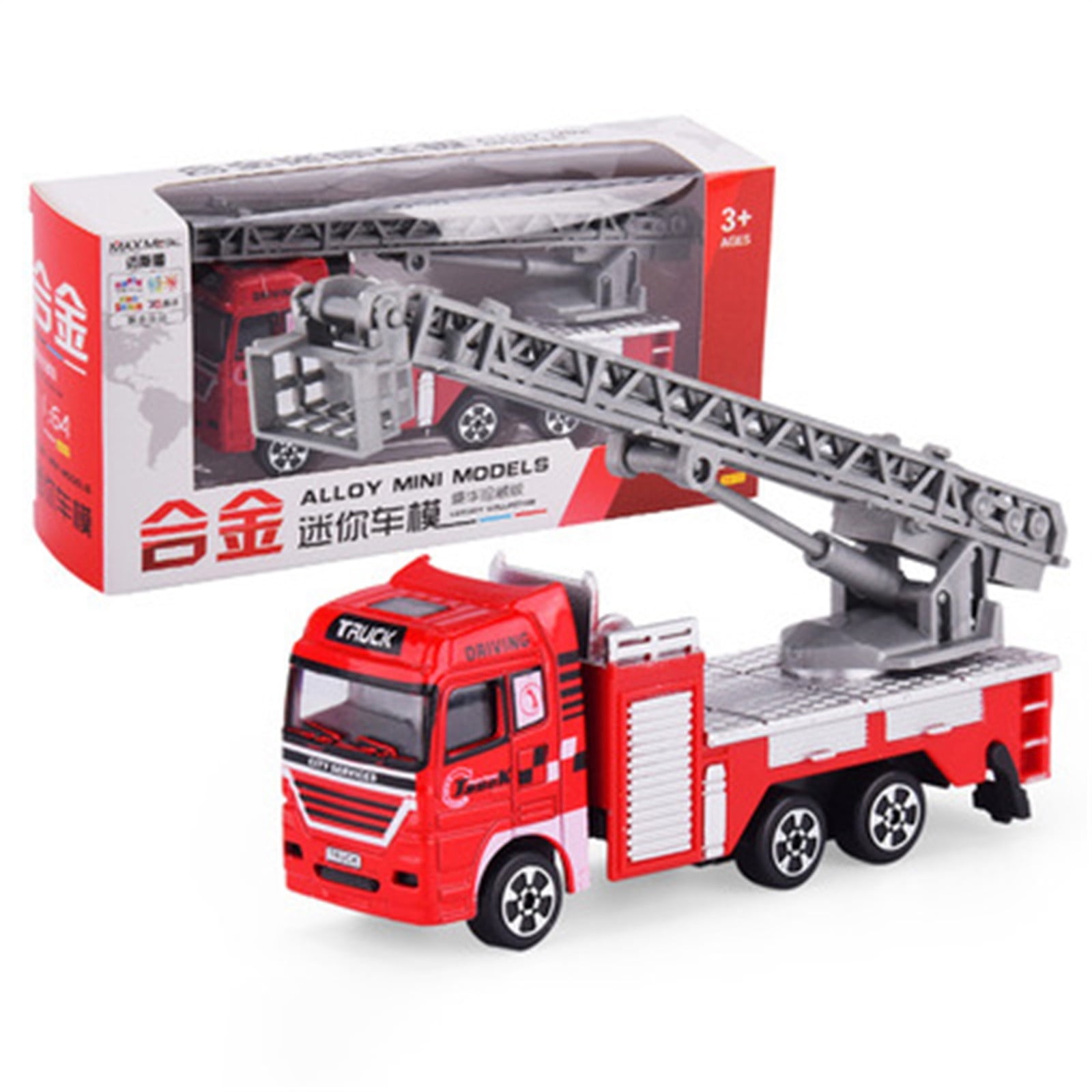 WEIXF Die- Alloy Fire Truck Toys Set, Fire Sandbox Game , Cars, Tower ...