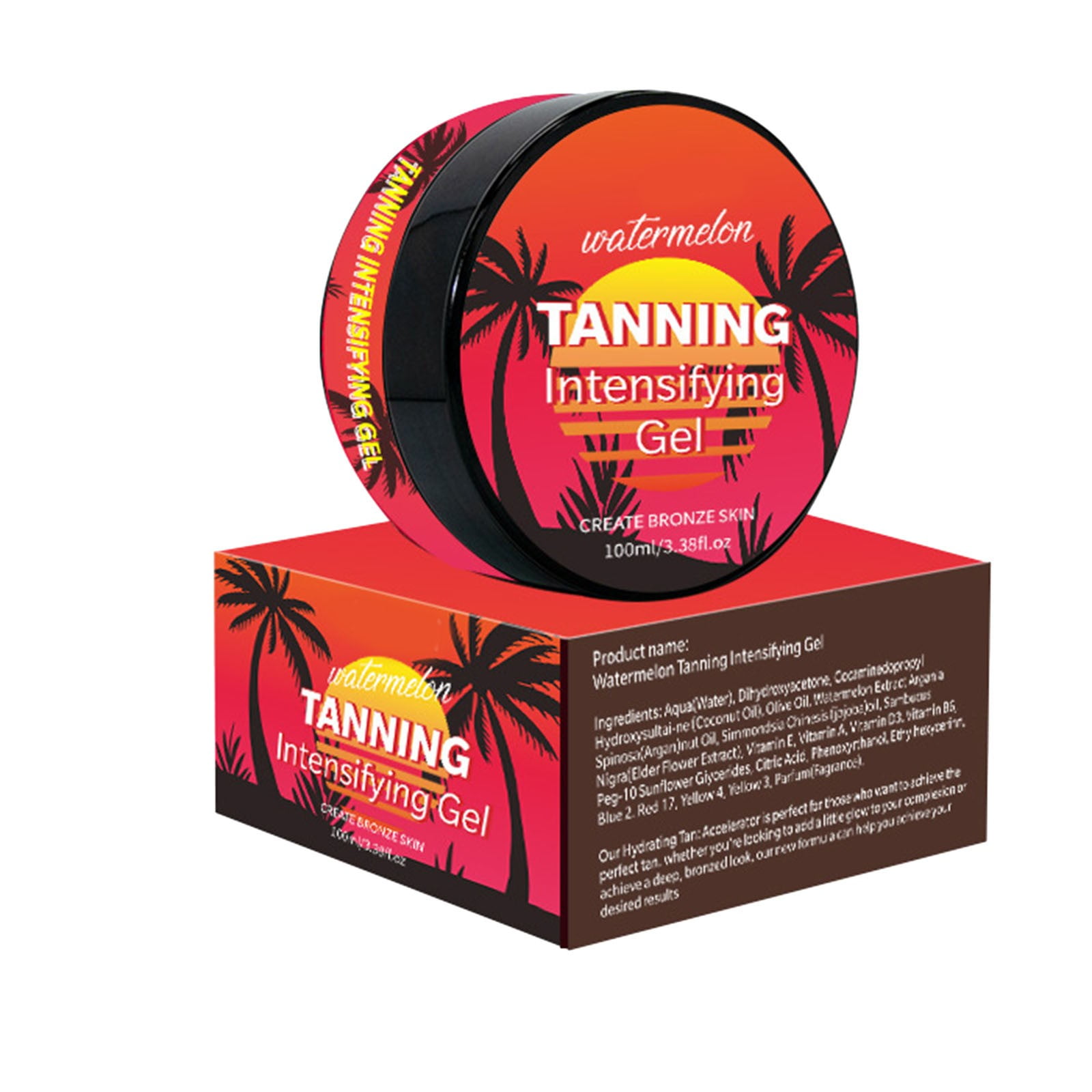 WEIXF Fruit Tanning Intensifying Gel Peach Watermelon Beauty Black Gel ...