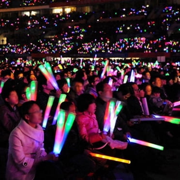 LED Foam Batons Pack of 100 Multicolor Light Up Batons with 3 Modes, 18 ...