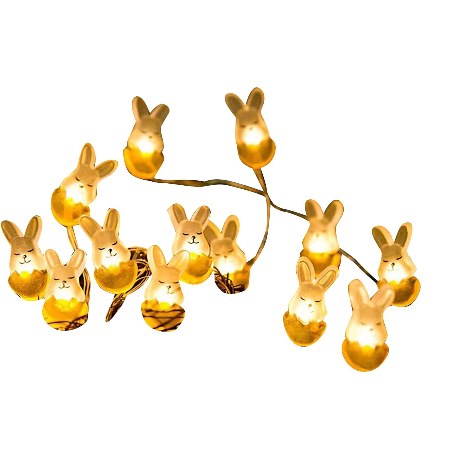 WEIXF LED Copper Wire Shape Lamp Easter Carrot Rabbit Chick Glowing ...