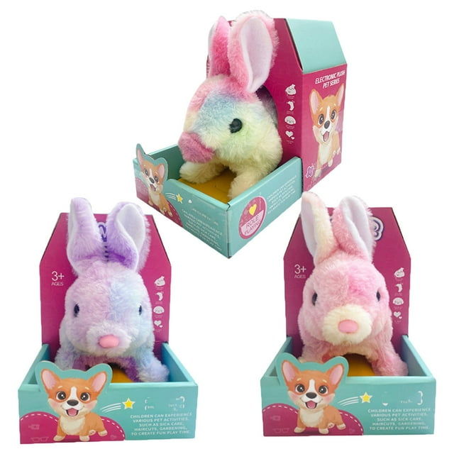 WEIXF Lifelike Robotic Rabbit Realistic Walking Robot Bunny Toy In ...