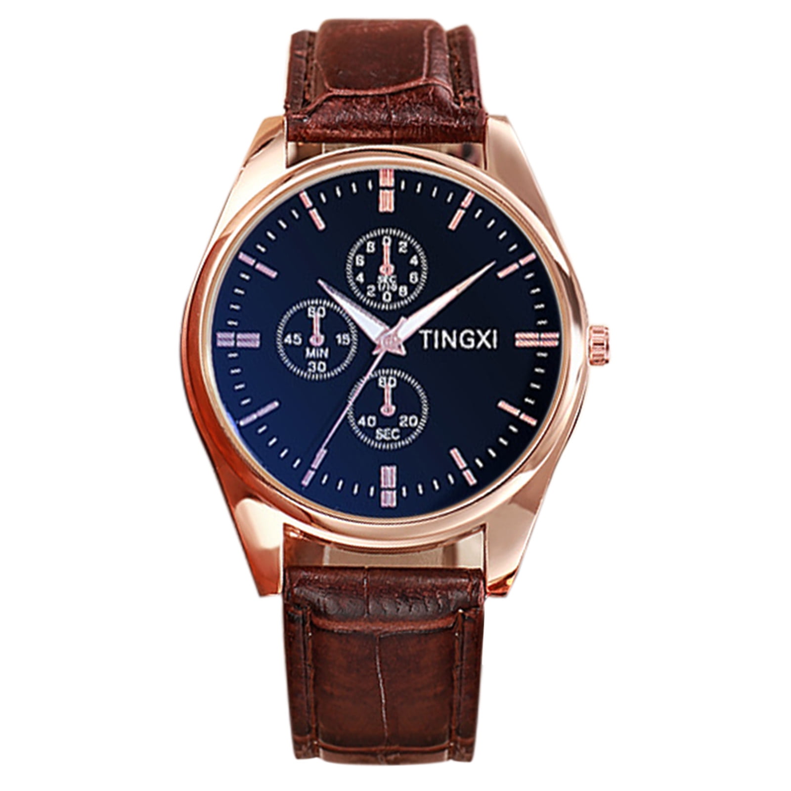 WEIXF Men's Quartz Casual Scale Business Men's Watch And Bracelet Set ...