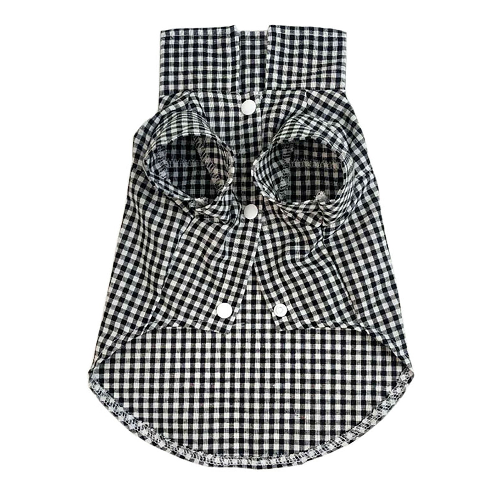 WEIXF Pet Clothes Dog Plaid Shirt Teddy Small Dog Clothing Comfortable ...